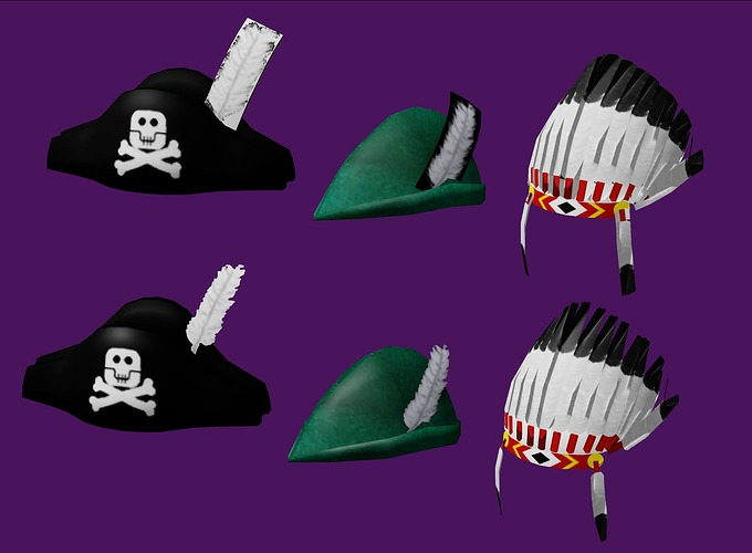 Texture update bugging the following hats, Hunting Hat, Pirate Captain ...