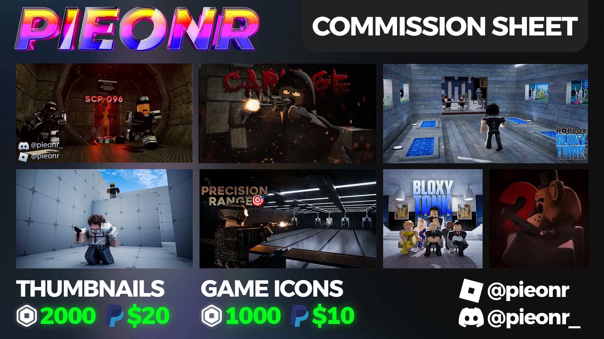 [OPEN] pieonr's GFX commisions! - Portfolios - Developer Forum | Roblox