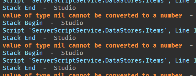 DataStore Saving Certain Values as "nil" - Scripting Support - Developer Forum | Roblox