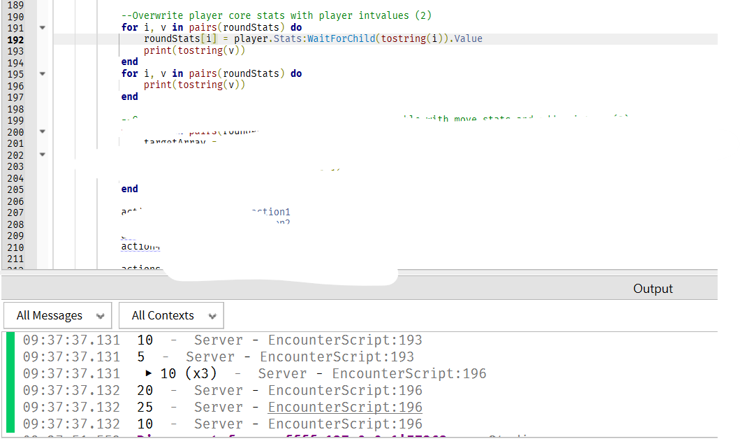 Dictionary Value Resets Out Of I V In Pairs Loop Scripting Support Developer Forum Roblox