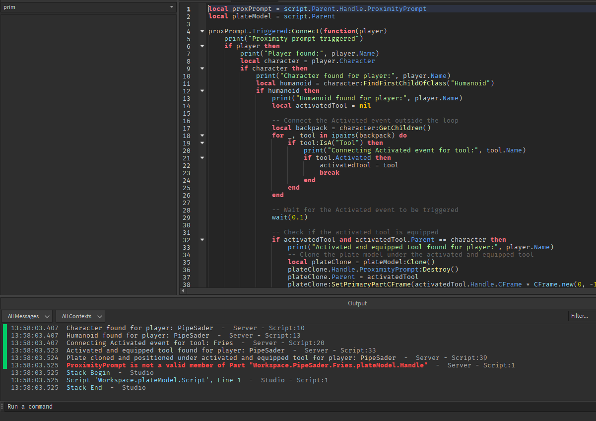 Code Issues - Cloning Model onto Activated Tool - Scripting Support - Developer Forum | Roblox
