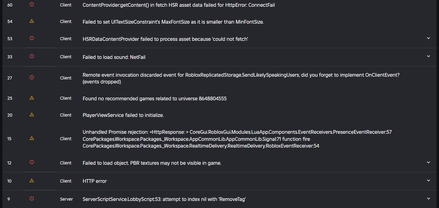 Error Report serving irrelevant information - Creator Hub (create ...