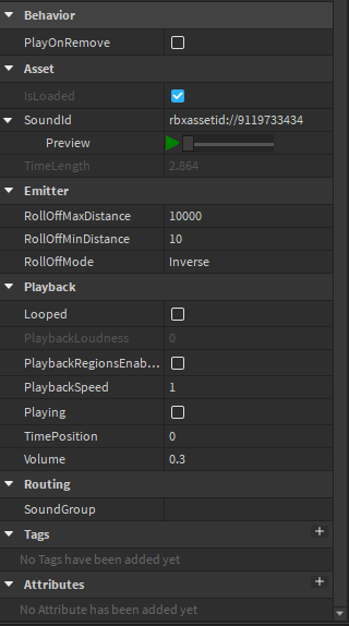 Script wouldn't play sound - Scripting Support - Developer Forum | Roblox