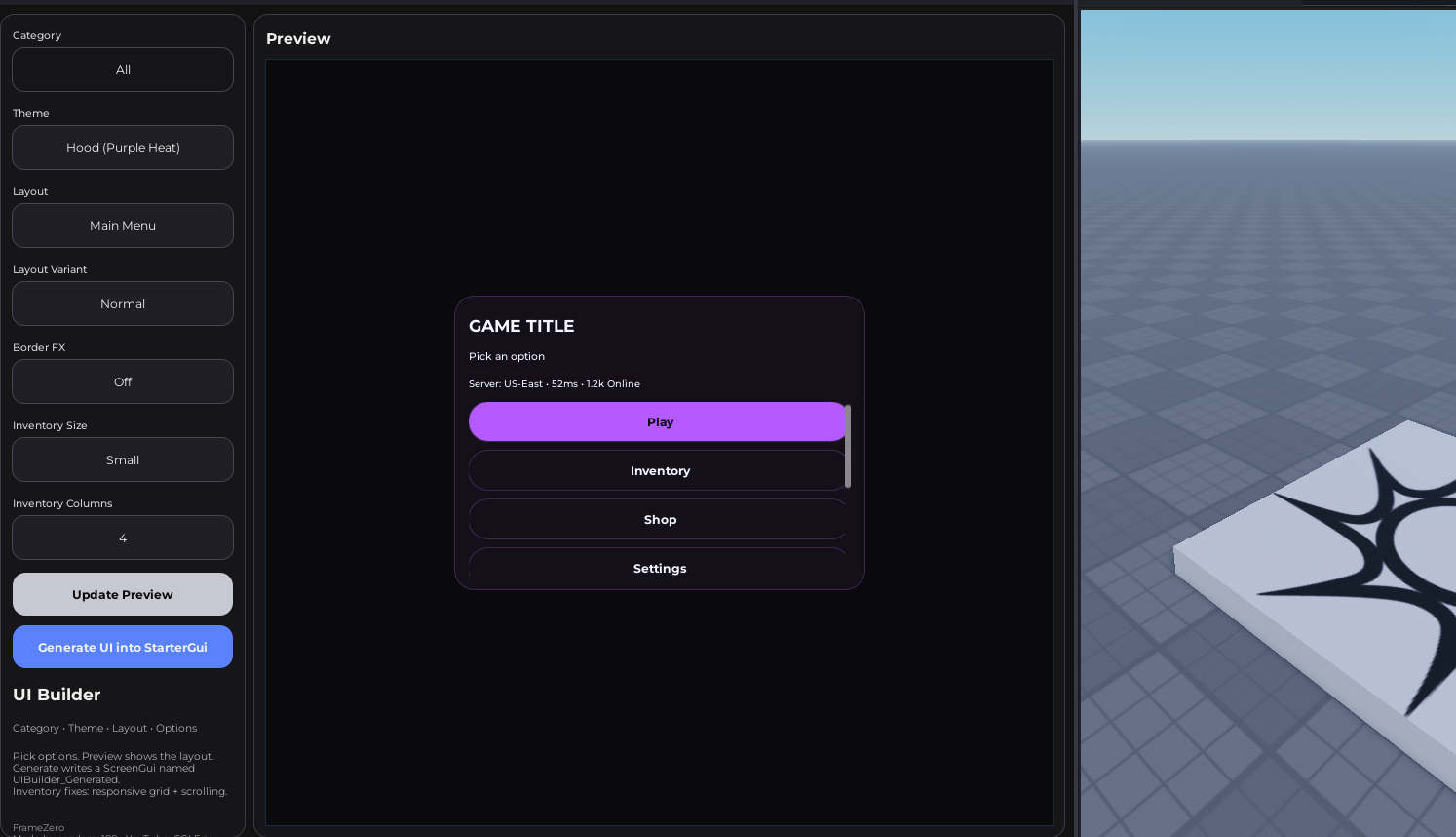 FrameZero — UI Builder Plugin for Roblox Studio {NO AI} - Creations ...