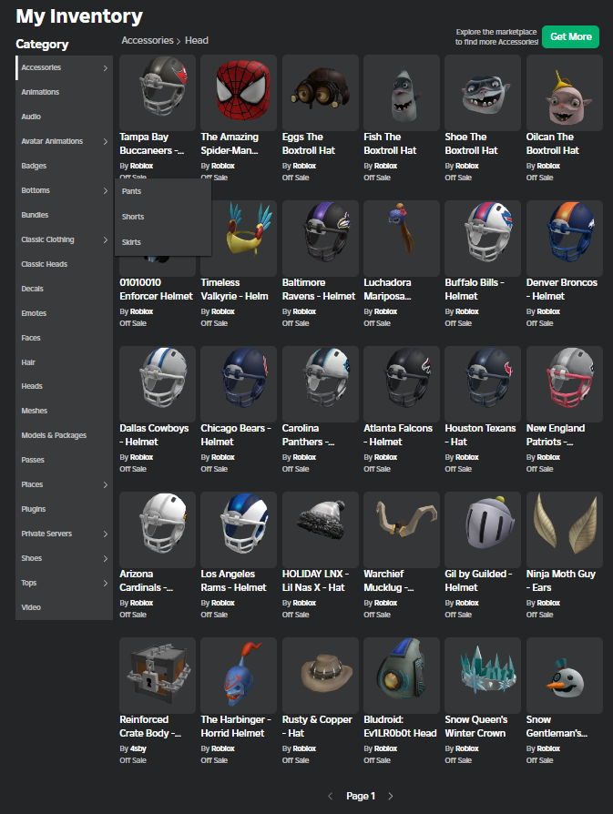 Roblox Bundles Items are moved up in the inventory - Catalog Asset Bugs - Developer Forum | Roblox