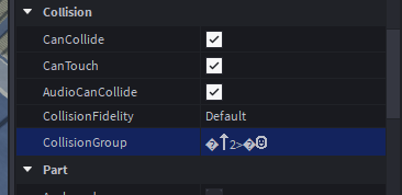 CollisionGroup sometimes set to random characters after union operation ...