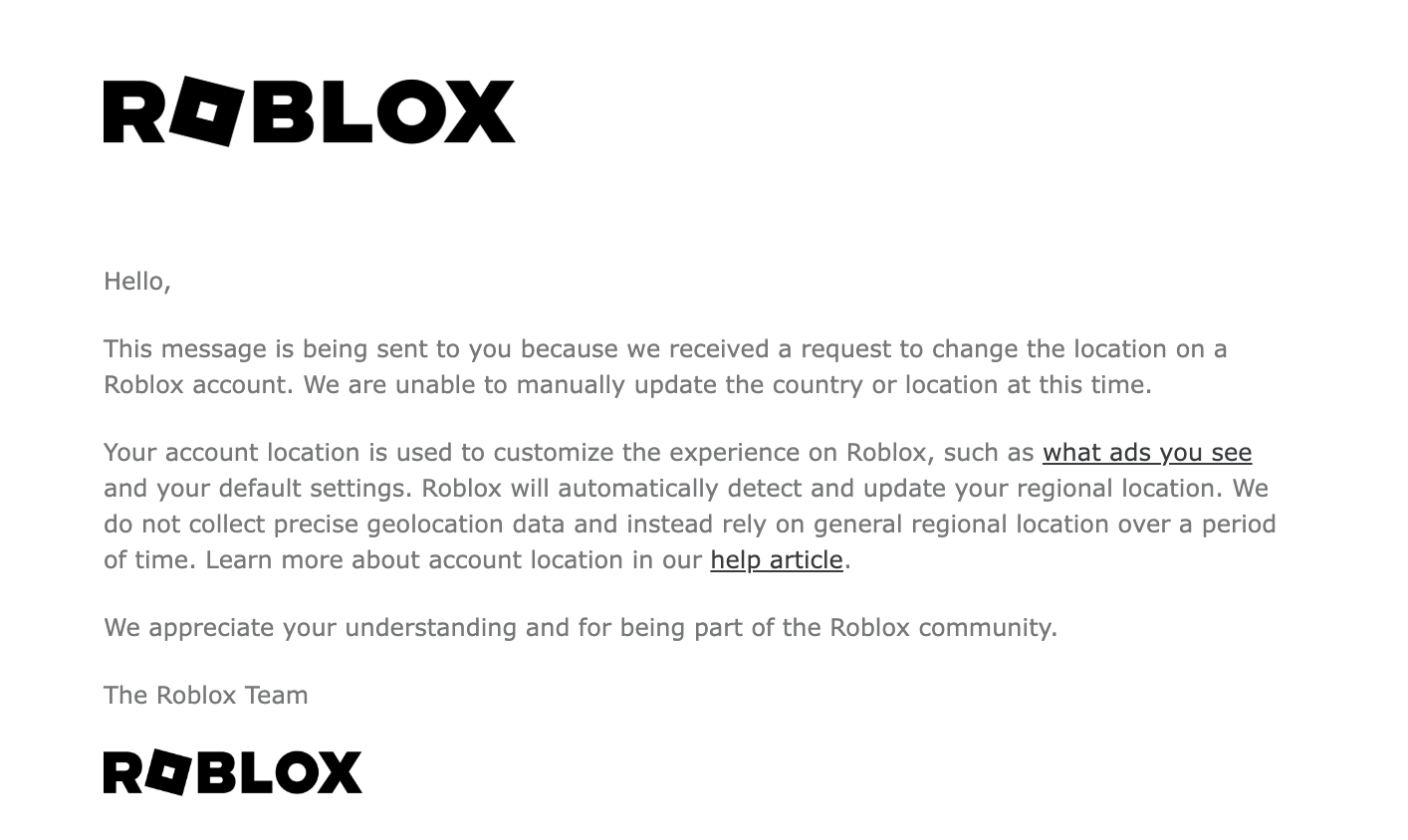 Roblox automatically changed my account's location to Ukraine and doesn ...