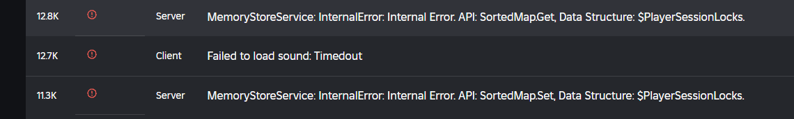 Losing players & Game breaking because of Roblox MemoryStore failures ...