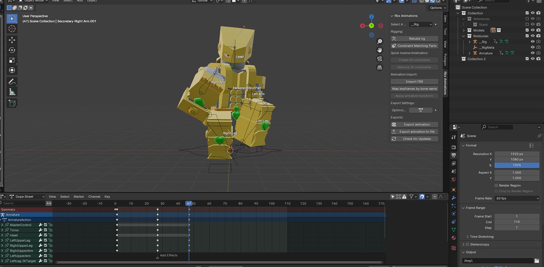 Issues of blender model playing Animation - Art Design Support ...