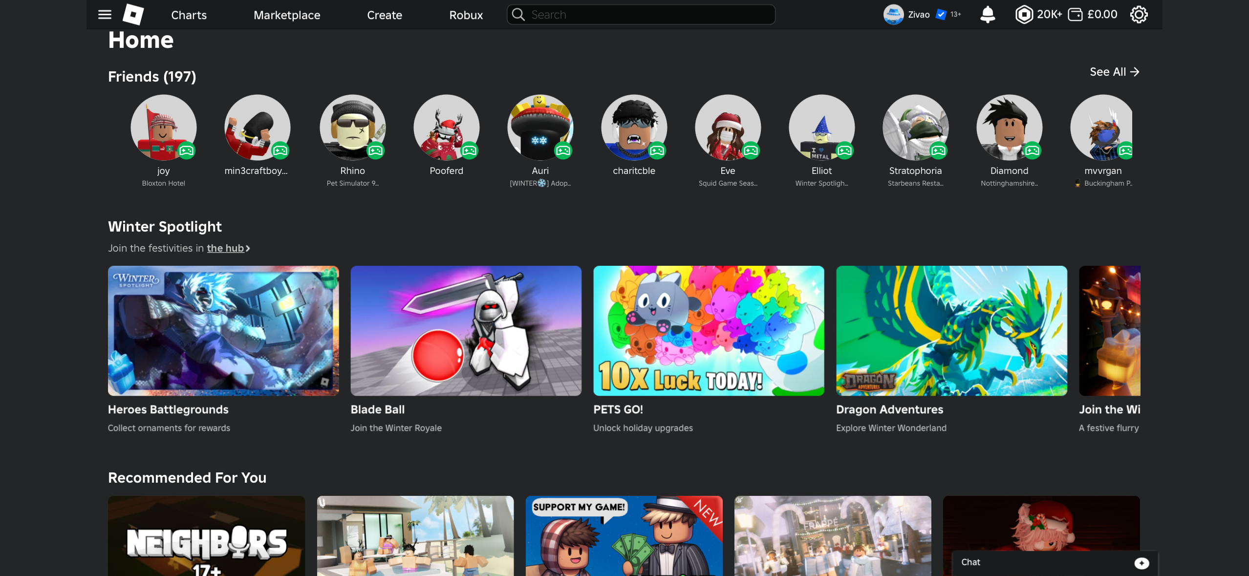 Blank friend activity status on mobile app - Roblox Application and ...