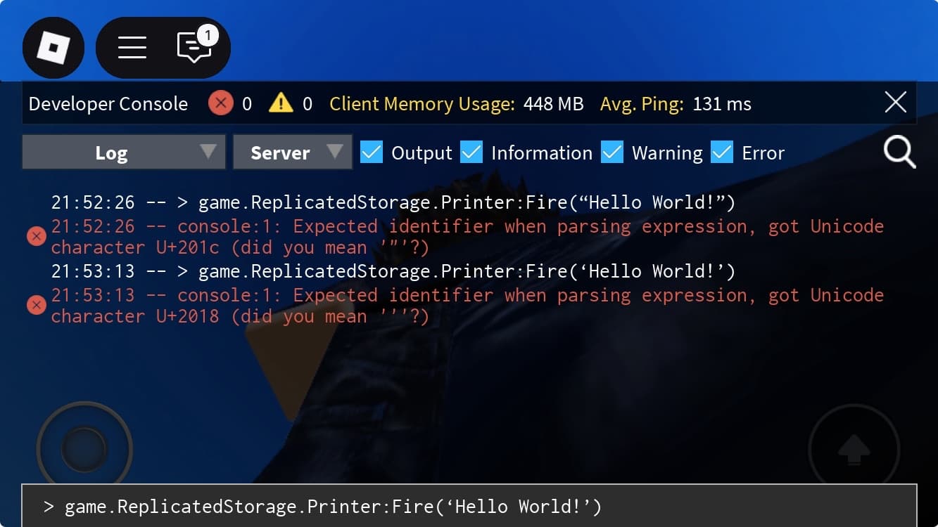 Developer Console fails to recognize Quotation Marks on Mobile - Other Bugs - Developer Forum ...