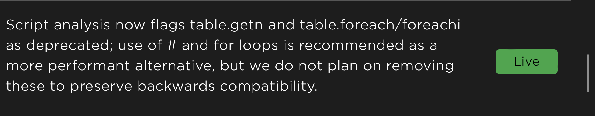 Should I use table.foreachi() or a foor loop? (Performance wise ...