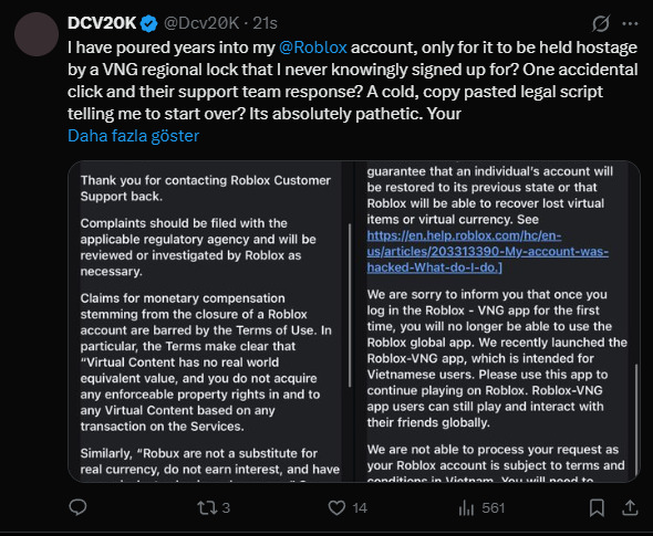 Roblox Customer Support Has Reached an Unacceptable Level - Page 2 ...