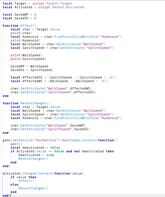 Status effect module not working properly - Scripting Support - Developer Forum | Roblox