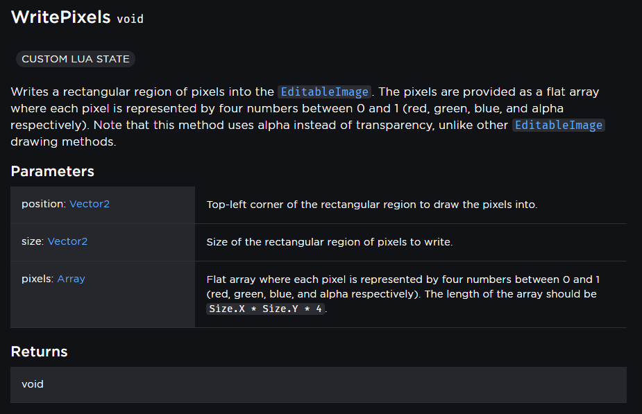 How does EditableImage:WritePixels() work? - Scripting Support - Developer Forum | Roblox