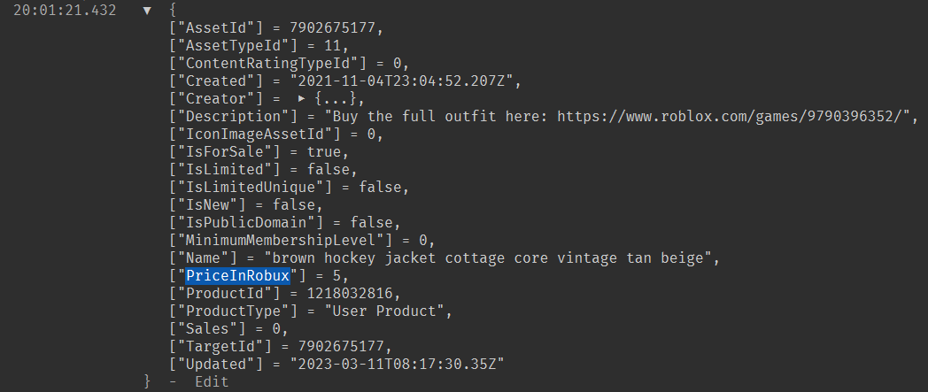 Failed To Get Asset Cost For Id Scripting Support Developer Forum