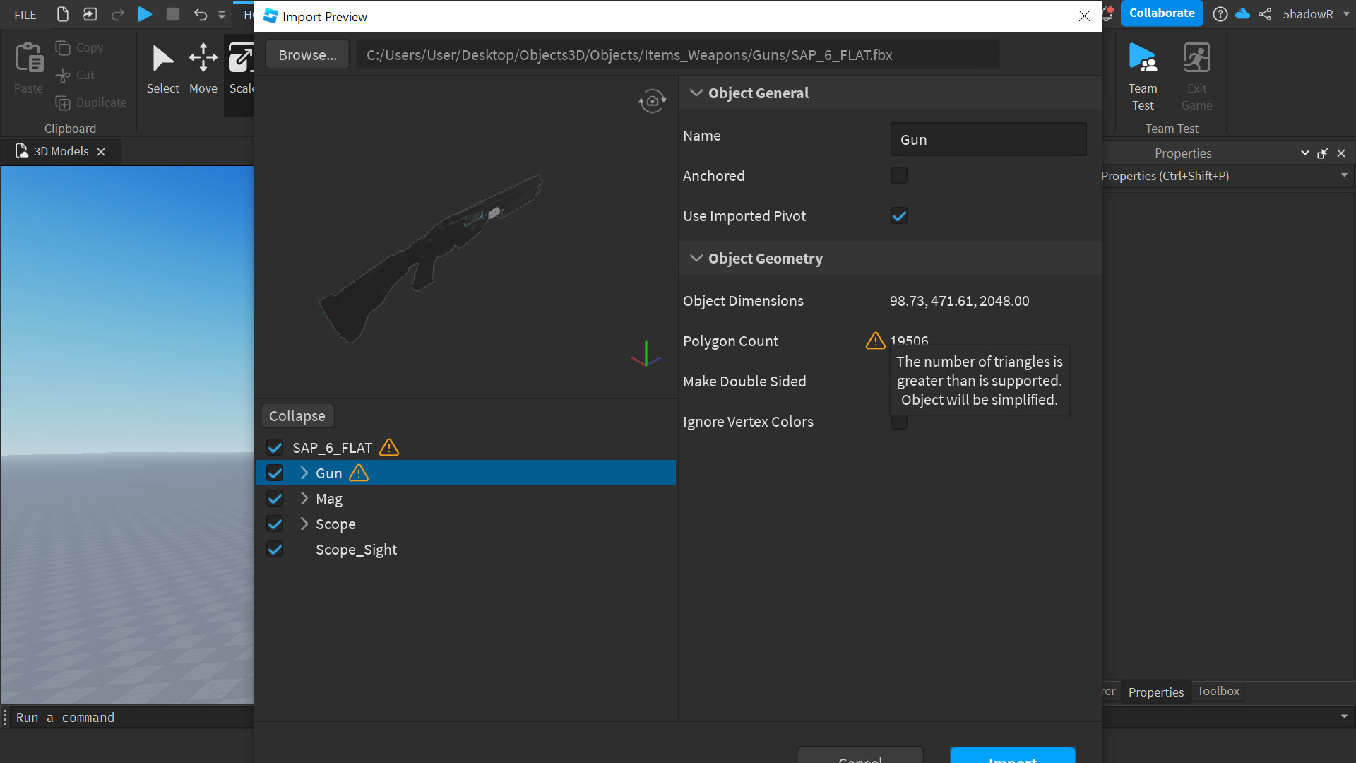 Need help on my gun importing - Creations Feedback - Developer Forum ...