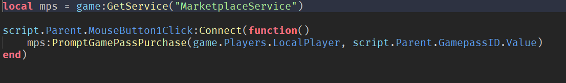 Prompt GamePass purchase doesn't work - Scripting Support - Developer Forum | Roblox