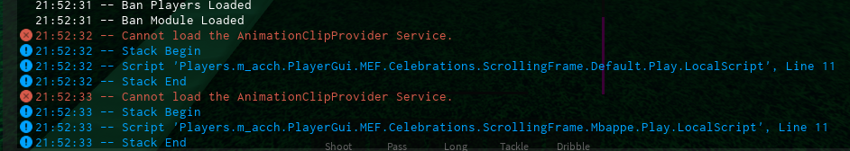 Cannot Load The Animationclipprovider Service Scripting Support Developer Forum Roblox