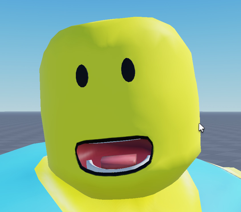 The "Buffnoob" head isn't a 3D animated face - Catalog Asset Bugs ...