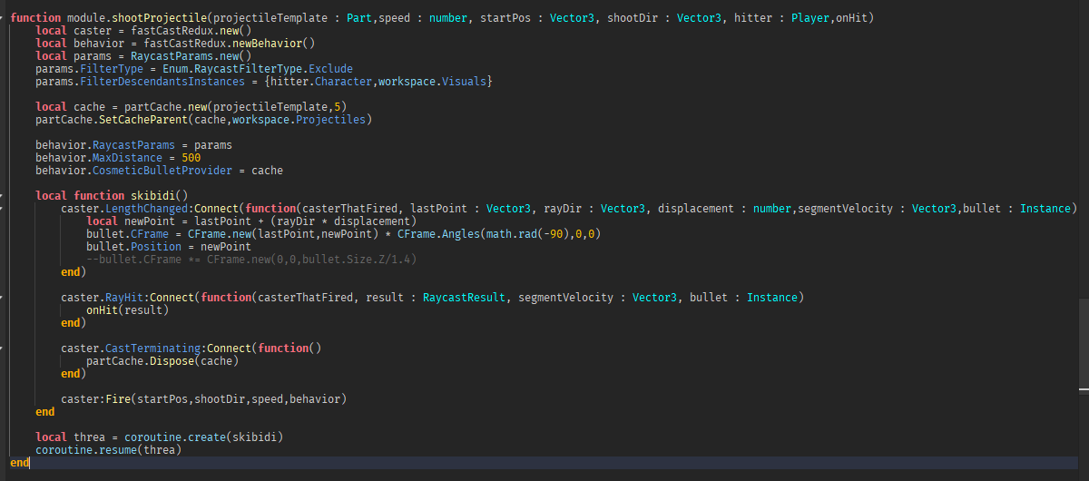 Problem with fastcast's high speed projectile - Scripting Support - Developer Forum | Roblox