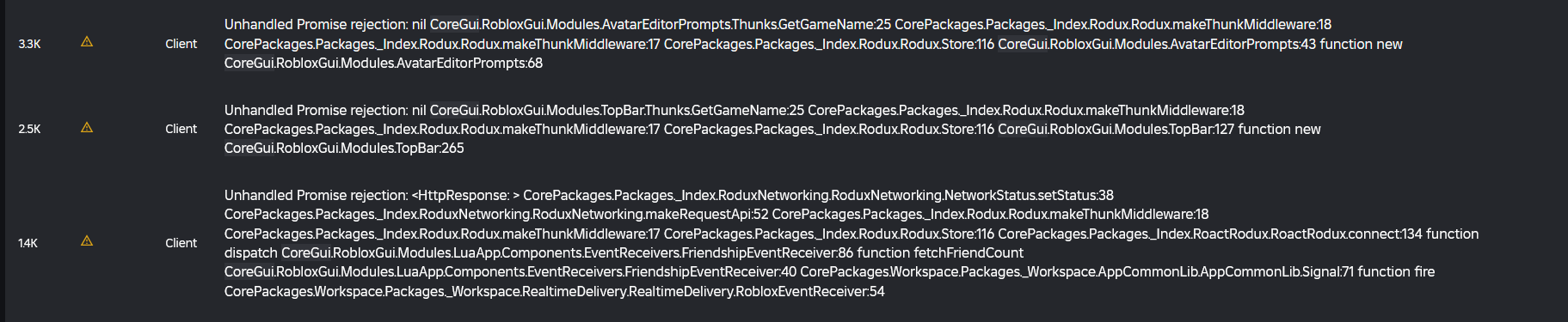 Common CoreGui Errors - Engine Bugs - Developer Forum | Roblox