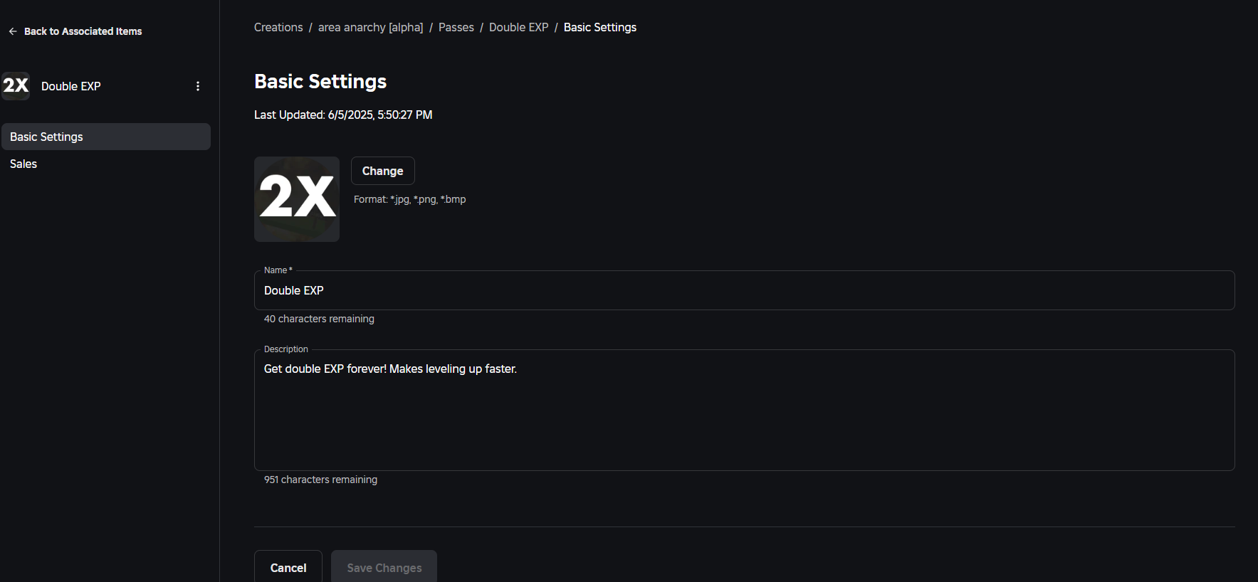 Unable to change gamepass prices - Creator Hub (create.roblox.com) Bugs - Developer Forum | Roblox