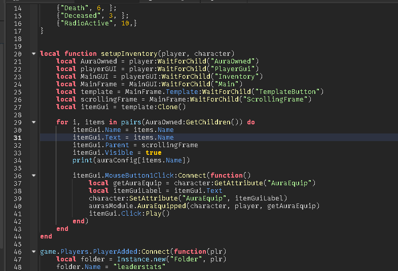 Why AuraConfig Return Nil, When I try to index it? - Scripting Support - Developer Forum | Roblox