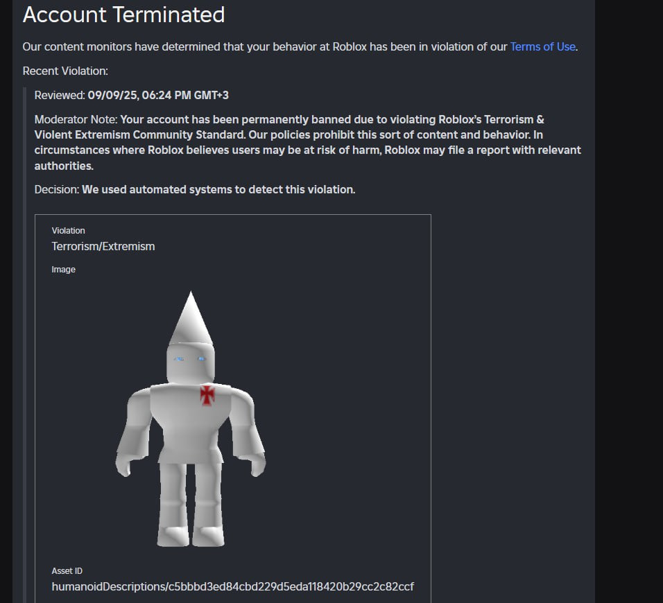 Possible Exploit in Roblox's AI Moderation System Causing False ...