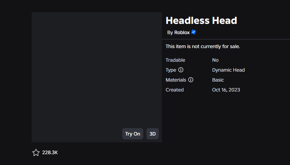 Headless Head Removed From Account During Dynamic Face Rollout ...