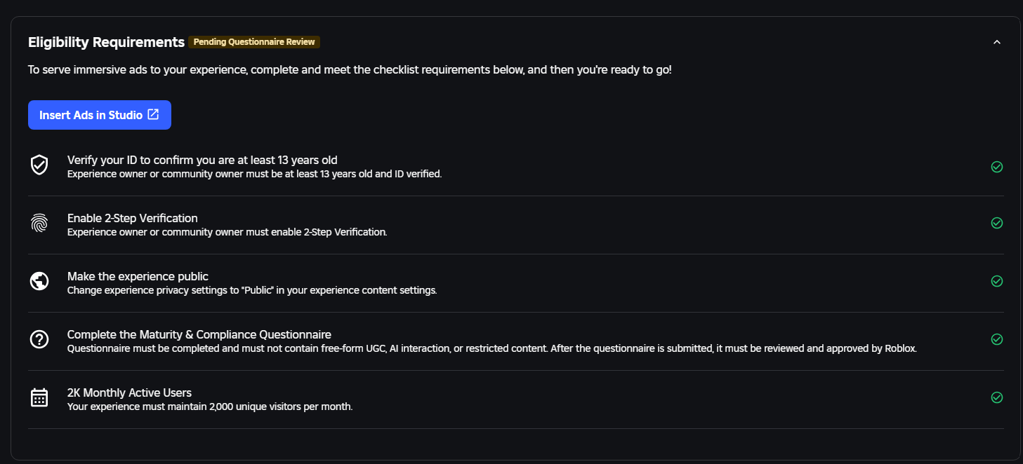 Rewarded Video Ads Eligibility Pending - Platform Usage Support ...
