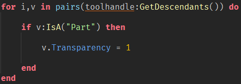 Making tool invisible locally when player entered first person ...
