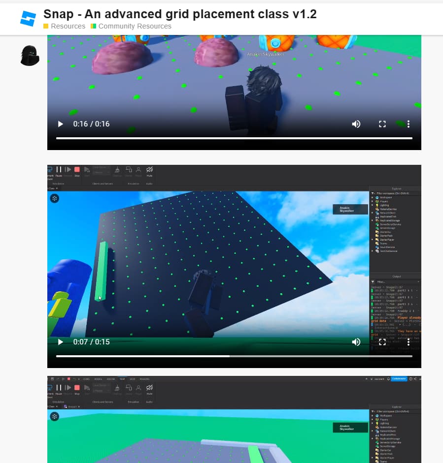 Snap to grid help with placement system - Scripting Support - Developer Forum | Roblox