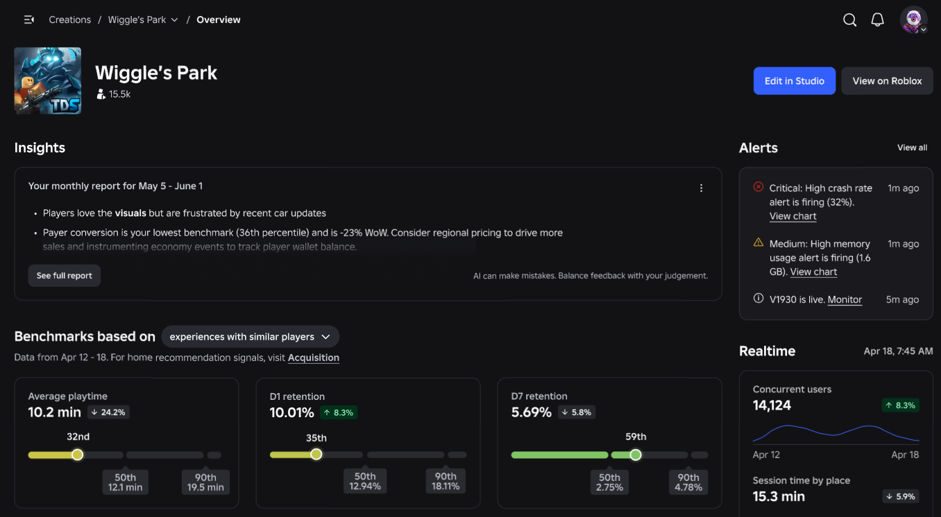 [Early Access] Analytics: Real-Time Performance Alerts With Game ...