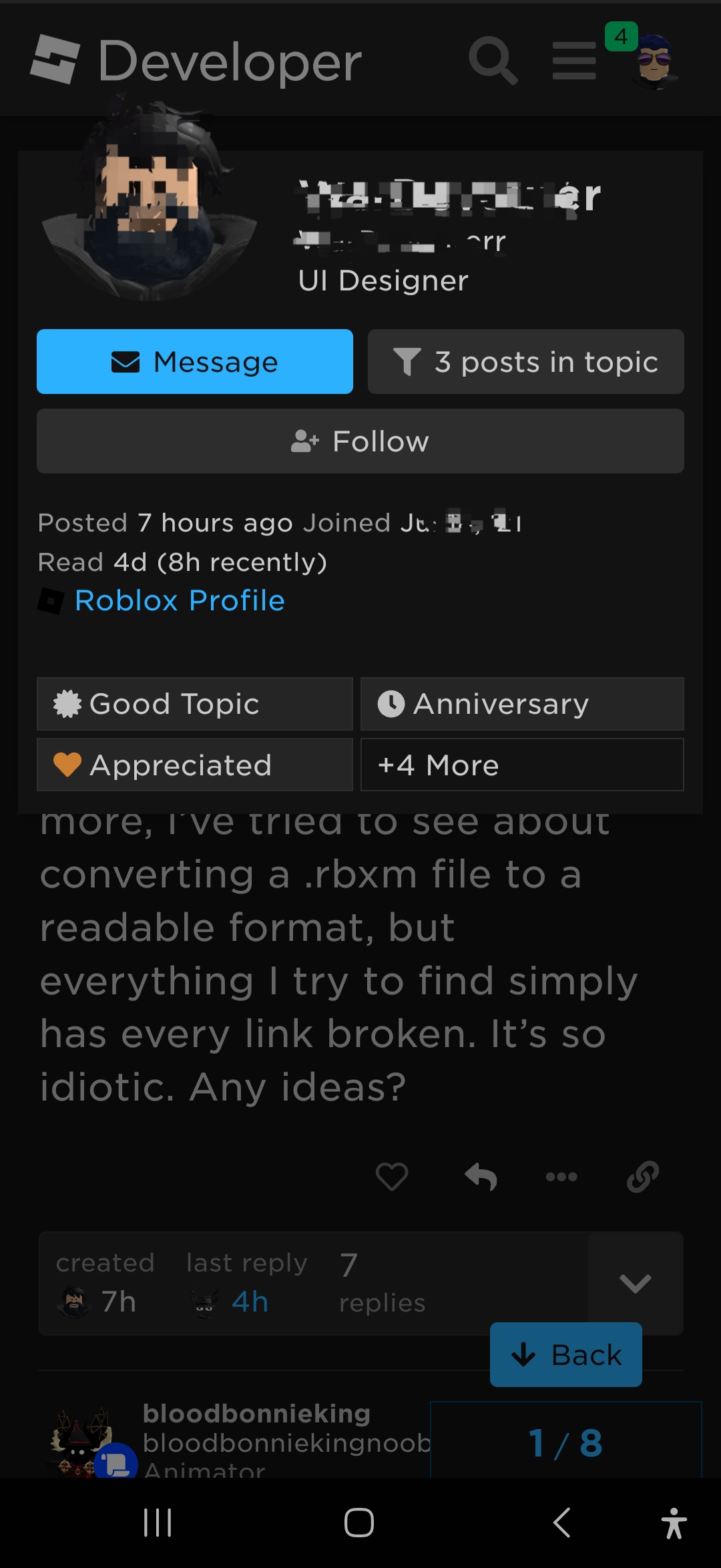Two notifications created on a following user made one topic - Forum Bugs - Developer Forum | Roblox