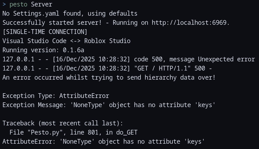 [0.1.7 Beta] Pesto: Lightweight VS Code ↔️ Roblox Studio Sync Tool ...