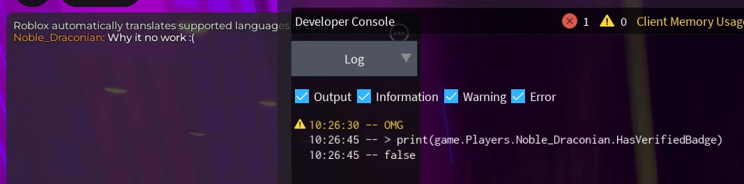 Accounts with the verified badge are not displaying the verified badge, backend API returning ...