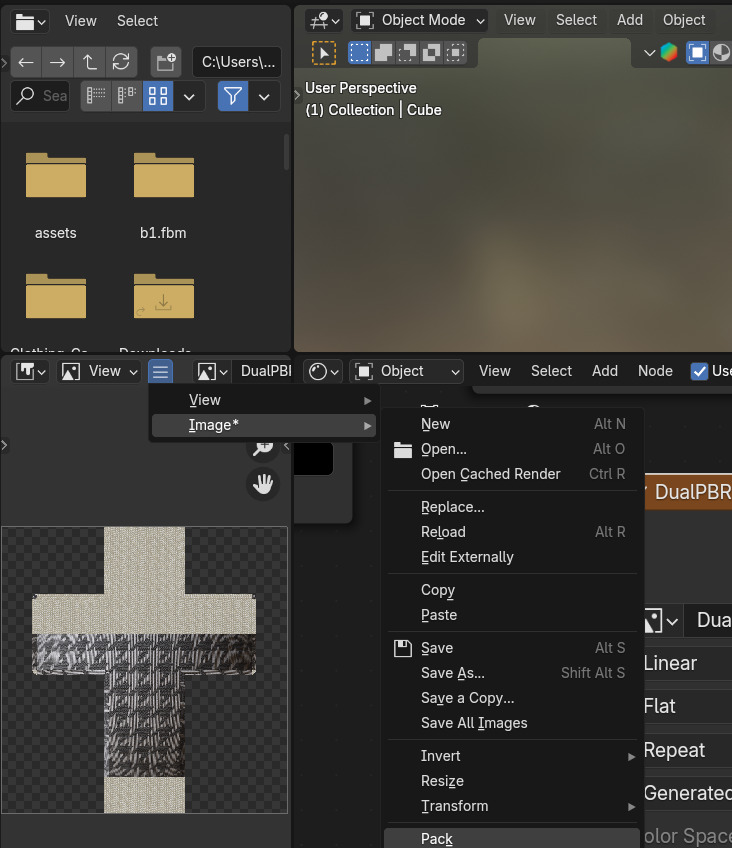 How to create multiple PBR textures onto one mesh - Community Tutorials ...