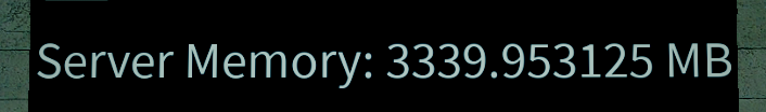 How To Make Server Memory Usage Statistic Showing Only Full Number Scripting Support 0163