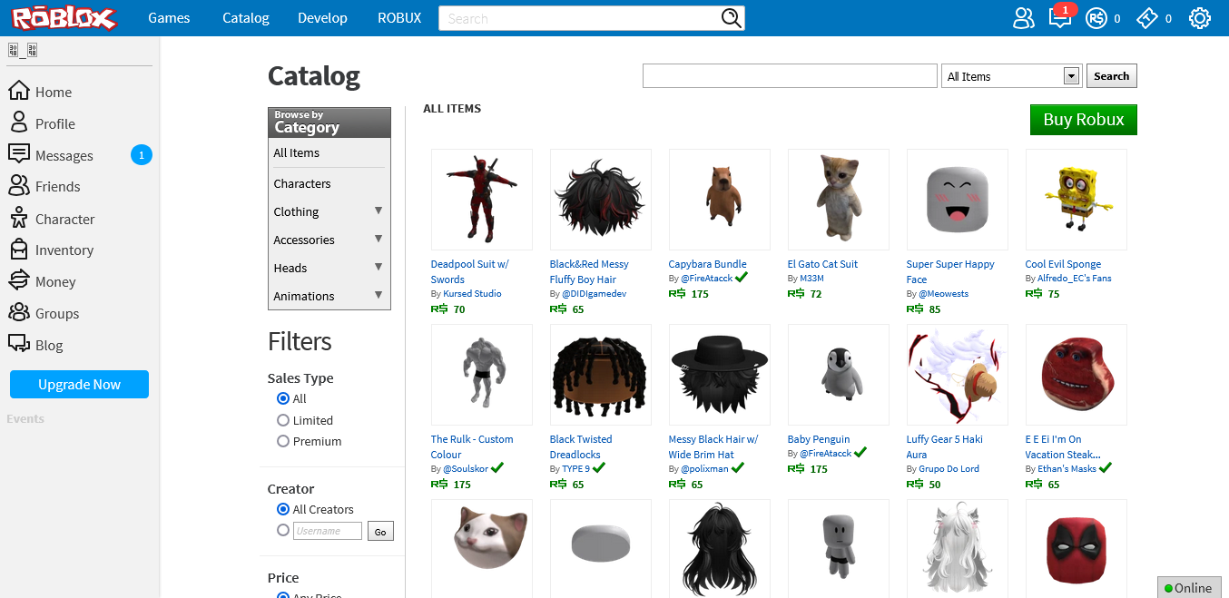 2014-esque Roblox - a css theme that attempts to restore the legacy ...