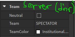 Team indicator issues, team change is executed on client but not in-server - Scripting Support ...