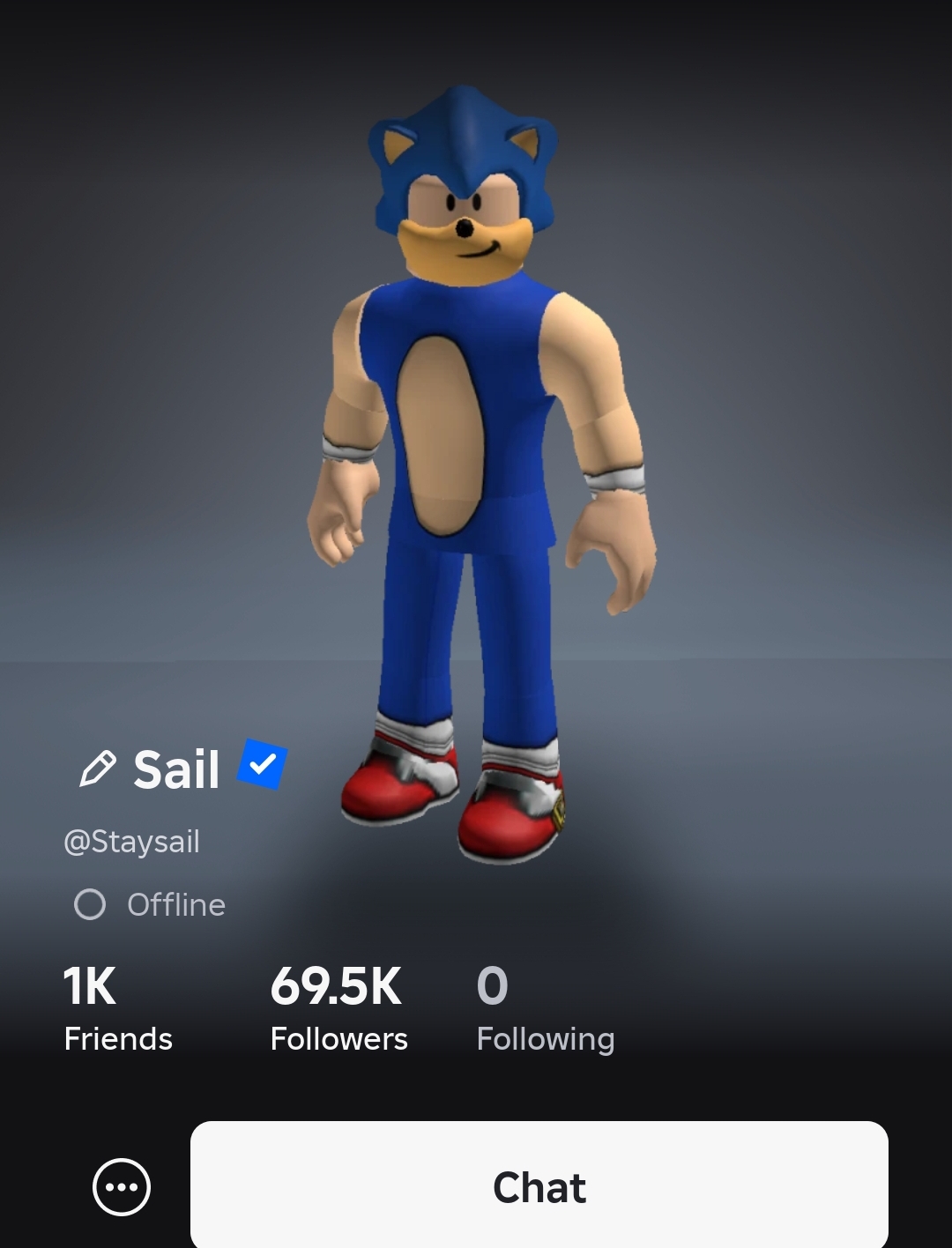 Roblox profile says you are friends but where the chat button should be ...