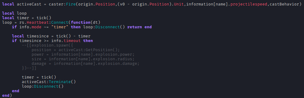 FastCast terminate cast - Scripting Support - Developer Forum | Roblox