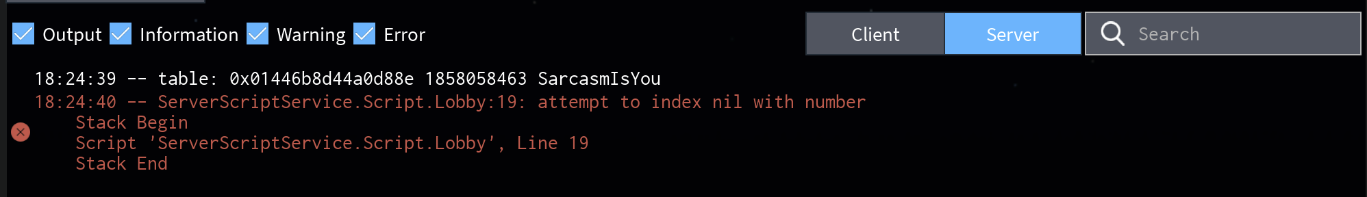 Attempt to index nil - Scripting Support - Developer Forum | Roblox