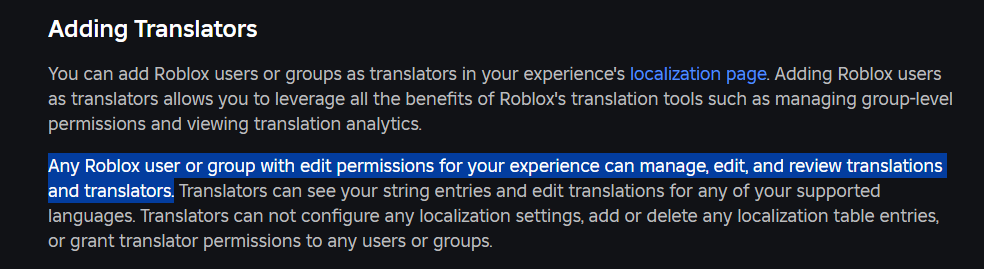 Can't access Cloud Localization Table - Scripting Support - Developer Forum | Roblox
