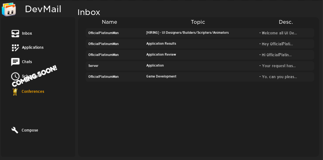 Devlog Help 3 - Beginning Emailing System - Scripting Support - Developer Forum | Roblox
