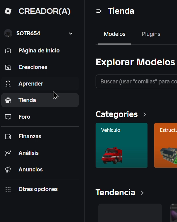 You cannot switch tabs when you are viewing the "Learn" tab. - Roblox ...