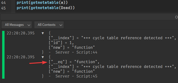 Metamethods Being Inherited But Not Called Scripting Support Devforum Roblox