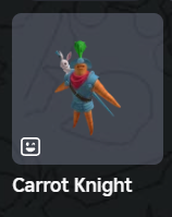Carrot Knight bundle being hidden so no one can wear or use the item ...