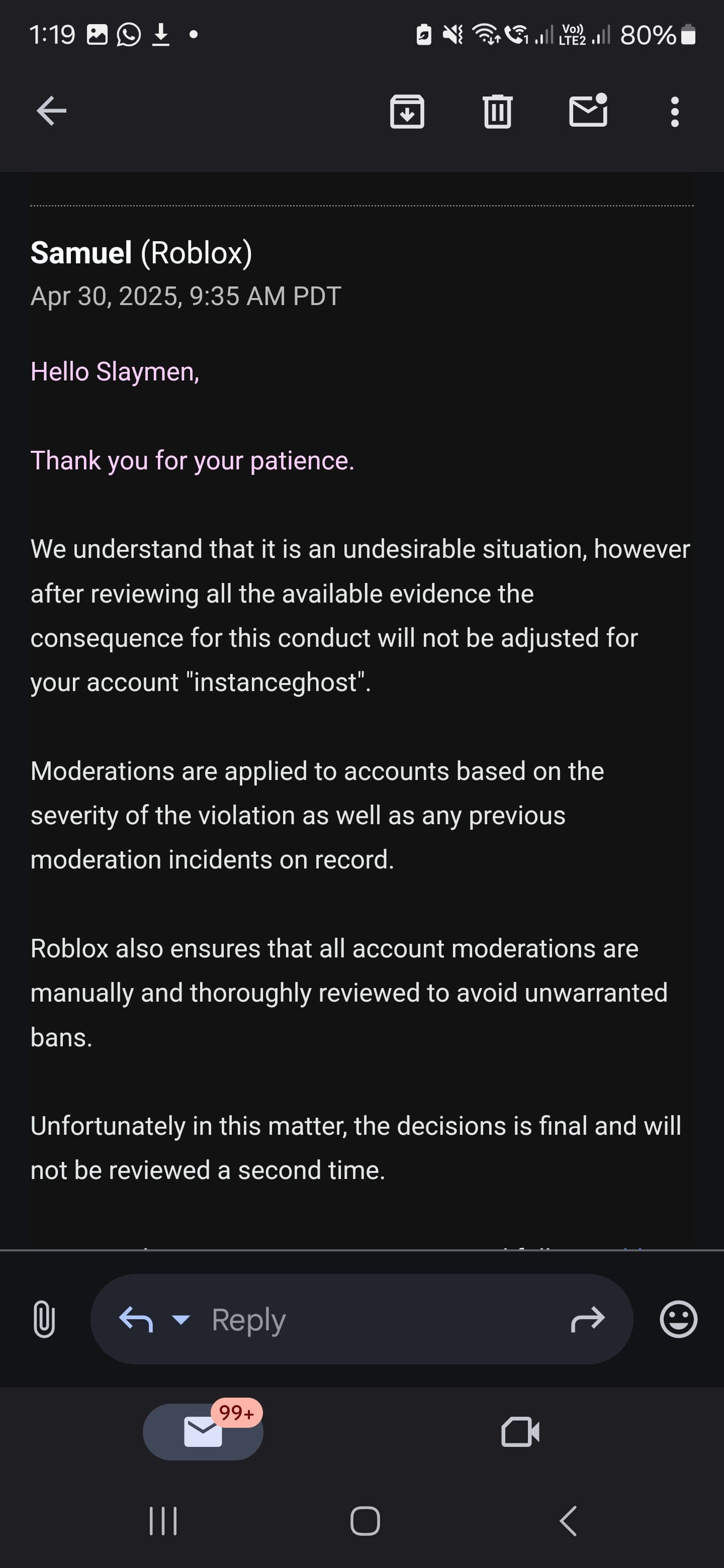 Account Falsely Terminated - Platform Usage Support - Developer Forum ...